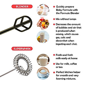 CABRYONE Formula mixer Superwhisk Handheld Milk Frother-Formula Maker Machine-Milk Frother Handheld Baby Formula Maker for Foam Making-Best Coffee with High Speed Milk Foamer for Hot and Cold Drinks.