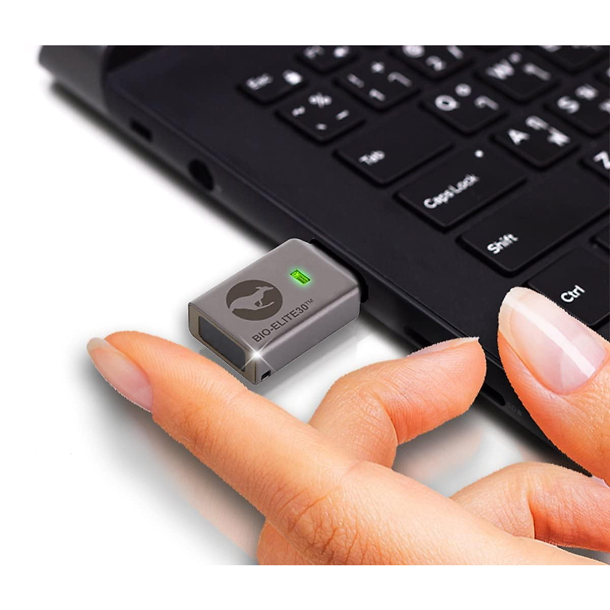 Kanguru Defender Bio-Elite30 – 128 GB Hardware Encrypted USB Flash Drive – Fingerprint - SuperSpeed USB 3.0