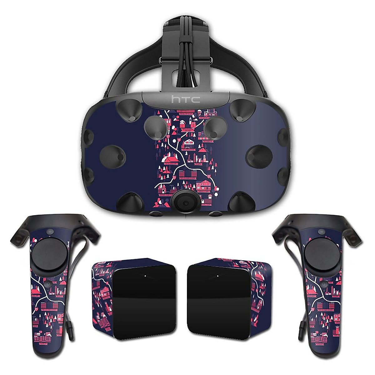 MightySkins Skin Compatible with HTC Vive Full Coverage - Zombie Apocalypse Map | Protective, Durable, and Unique Vinyl Decal wrap Cover | Easy to Apply, Remove, and Change Styles | Made in The USA