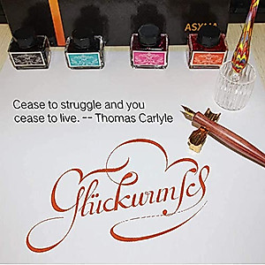 ASXMA Calligraphy Pens Gift Set - Personalized Caligraphy Pen Kits Calligraphy Set For Beginners&professional Include Glass And Wooden Dip Pen,Pen Holder,Various Sizes Of Nibs Etc