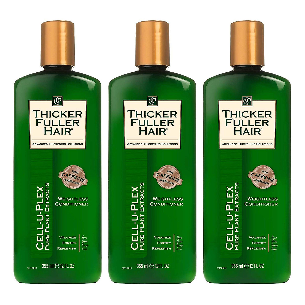 Thicker Fuller Hair Conditioner Weightless 12 Ounce (355ml) (Pack of 3)