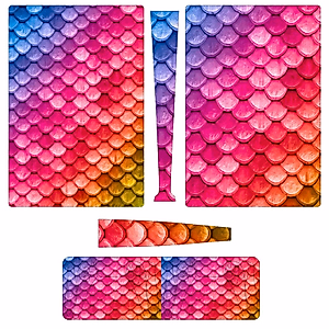 Beatiful Mermaid Fish Scale 3pcs Whole Body Decal Cover Sticker for PS5 Digital Edition for PS5 Console and Controller