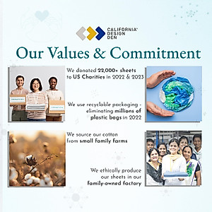 California Design Den 500 Thread Count 100% Cotton Sheets, 4 Piece Queen Size Sheet Set, Cooling Deep Pocket Bed Sheets with Fitted Elastic Sheet, Extra Soft Luxury Hotel Quality - White Sheets