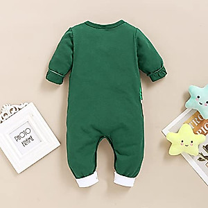 Singcoco Mutiggee Baby Boys St.Patrick's Day shamrock Romper (Green,6-12 Months)