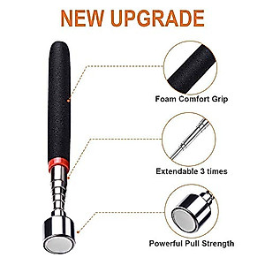 Tool Gifts for Men-Christmas Gifts Ideas for Men Dad Father Husband Adult Him Handymen Woodworker,Magnet Tool 2 Pack and Stocking Stuffers Tool -Magnetic Tool Pickup,Telescoping Magnet 1 Pack
