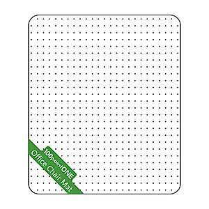 100pointONE Office Chair Mat for Carpets - 53'' x 45'' 0.09'' ThickTransparent Floor Mats for Flat Low and No Pile Carpeted Floors, with Grippers (53'' X 45'' Rectangle)