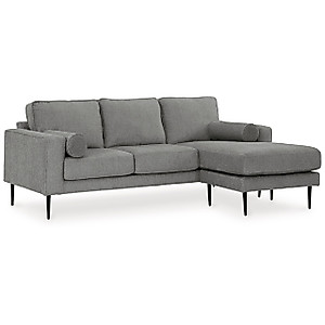 Signature Design by Ashley Hazela Contemporary Sectional Sofa Couch with Chaise Lounge, Gray