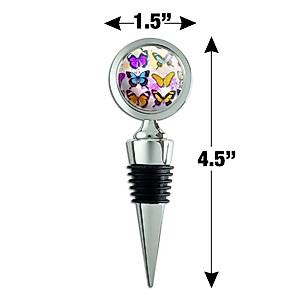 Colorful Butterflies Butterfly Design Wine Bottle Stopper