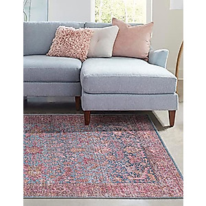 Unique Loom Mangata Collection Area Rug - Morgan (Rectangular 10' 6" x 13' 0", Antique Blue/ Gray)