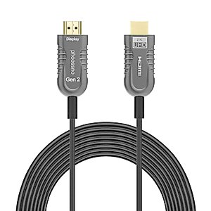 phoossno Certified 8K HDMI 2.1 Fiber Optical Cable,10K Ultra High Speed HDMI 33ft 48Gbps 4K 120Hz 8K 120Hz 10K 120Hz, eARC Dolby Vision Atmos HDR10 RTX 3080/3090 4090 PS5 Xbox Sony LG C9/B9