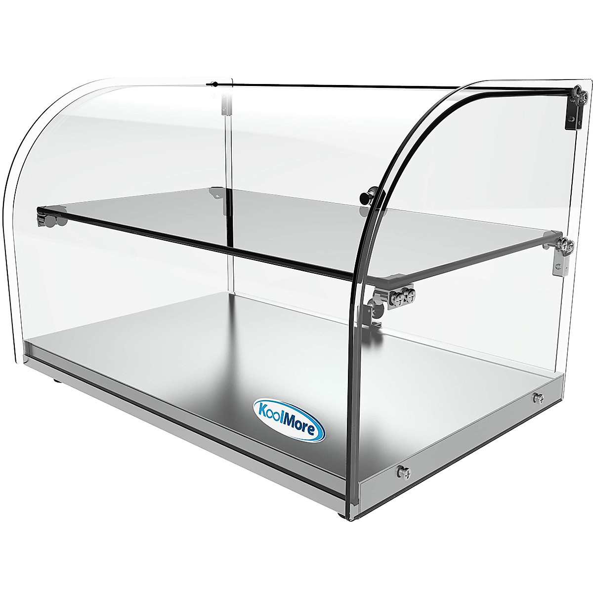 KoolMore - DC-2C 22" Commercial Countertop Bakery Display Case with Front Curved Glass and Rear Door - 1.5 cu. ft.