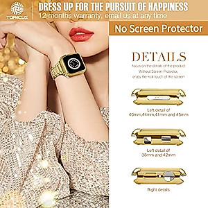 top4cus 40mm Cover Environmental Soft Flexible TPU Anti-Scratch Lightweight Protective 40mm Iwatch Case Compatible with Apple Watch Series 7 Series 6/SE/5/4 Series 3/2/1 - Gold