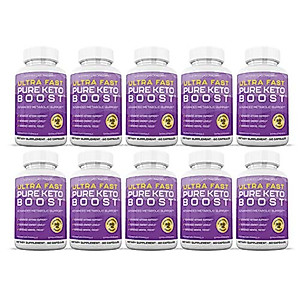 Ultra Fast Pure Keto Boost Pills Advanced BHB Ketogenic Supplement Exogenous Ketones Ketosis for Men Women 60 Capsules 10 Bottles
