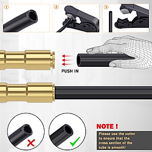 CheeMuii 6 PCS 1/4 Brass DOT Air Line Fitting Straight Union Quick Connect Fittings 1/4 Air Hose DOT Air Fittings for Semi Truck Trailers Industry Air System