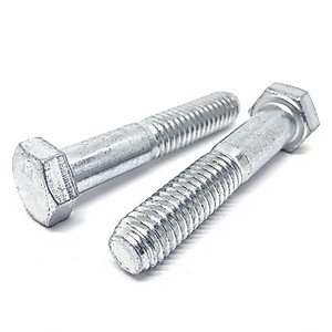 (6 Pieces) M8-1.25x55 MM Class 8.8 Hex Cap Screws Bolts Metric Grade UNC Coarse Partial Threads Zinc Clear
