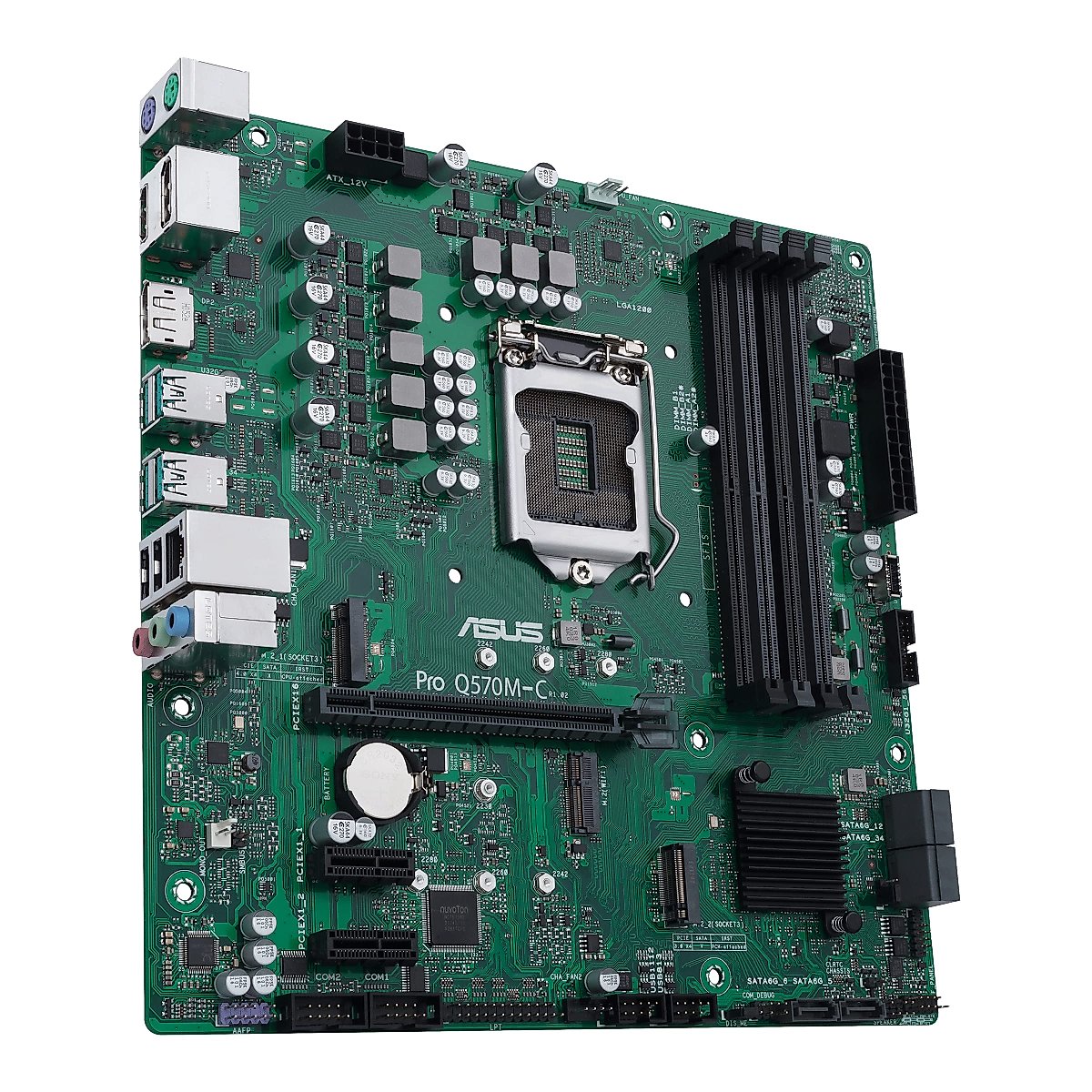 ASUS Pro Q570M-C/CSM LGA1200 (Intel 10th&11th Gen) mATX Commercial Motherboard (PCIe 4.0,1 LAN,Front Panel USB 3.2 Type-C, Intel vPro,2X DP,TPM 2.0 IC,COM debug Header,self-Recovering BIOS,ACCE)