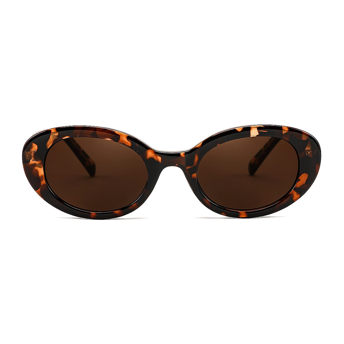 FEISEDY Sunglasses Womens, Retro Oval Cateye Sun Glasses Men, Small 90s Style B4128