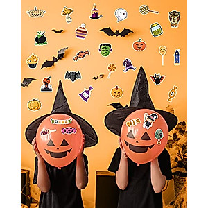 300PCS Halloween Pumpkin Stickers,Vinyl Waterproof Stickers for Water Bottles Laptop Skateboard Computer,Halloween Party Favors Gifts Funny Stickers for Kids Teens Adults