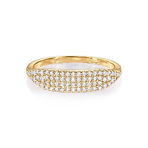 PAVOI 21C-R05 Stackable Ring (Yellow Gold, 9)