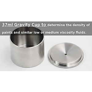 37ml Specific Gravity Cup, Stainless Steel Paint Density Cup, Densimeter Liquid Pycnometer