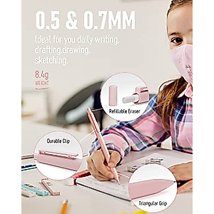 Nicpro 39 PCS Aesthetic School Supplies with Big Capacity Pen Case, 12 Colors Chisel Tip Cute Highlighters, 5 Quick Dry Retractable Black Ink Pens, 6 Pastel Mechanical Pencil 0.5 & 0.7 mm for Students