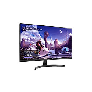 LG 27QN600-B 27” QHD (2560 x 1440) IPS Display with FreeSync, sRGB 99% Color Gamut, HDR10 with a 3-Side Virtually Borderless Design, Black