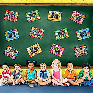 24 Pcs Welcome Back to School Picture Frame Kindergarten DIY Craft Picture Frame School Photo Frame Craft Kits for Kids Preschool Party Decoration Arts Craft Elementary Classroom Game Activities
