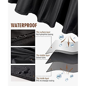 HIRALIY 118 Inch Patio Furniture Cover, Waterproof Outdoor Furniture Cover for Patio Table and Chair, Heavy Duty Rectangular Patio Furniture Set Cover for Snow Protection, 118" L x 57.5" W x 27" H