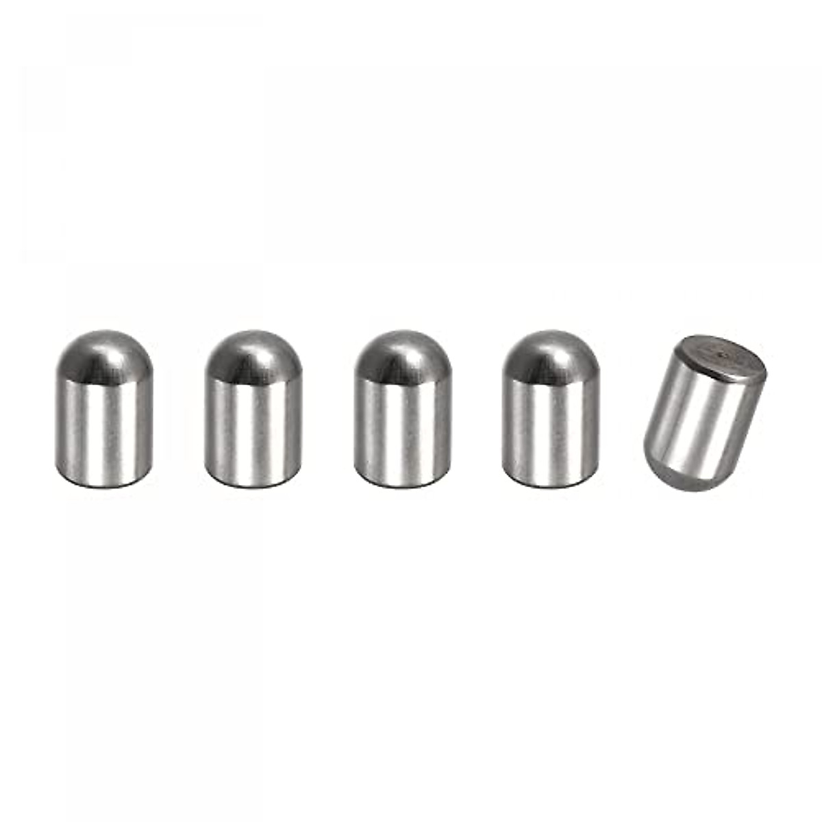 uxcell 8x12mm Dowel Pins, 5pcs 304 Stainless Steel Round Head Flat Chamfered End Dowel Pin Bunk Bed Pins Shelf Pegs Support Shelves Fasten Elements