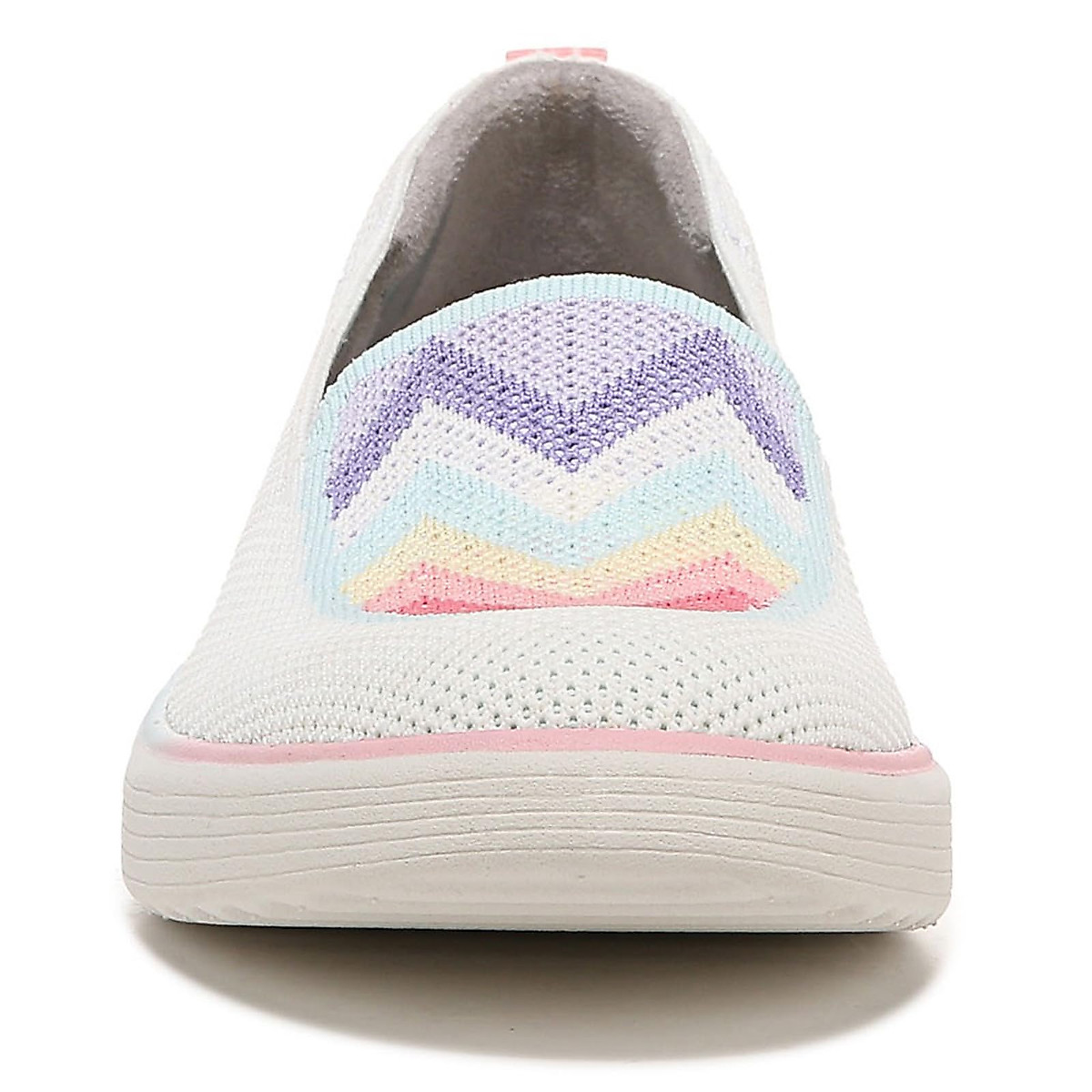 BZees Womens March On Moc Slip-on Loafer, White, 7.5 US