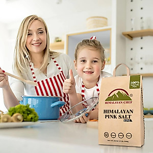 Himalayan Chef Himalayan Pink Salt - 5 lbs Fine Grain Bulk Bag - Kosher and Vegan, 100% Natural and Pure Gourmet Crystal - Contains 84 Minerals