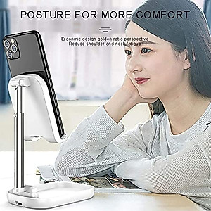 N/A Cell Phone Stand, Angle Adjustable Phone Stand,Desktop Sturdy Aluminum Metal Phone Holder,Compatible with Mobile Phone Tablet