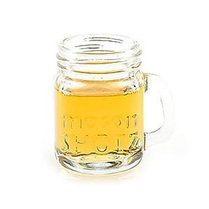 Premium Vials - Mini Mason Jar Shot Glasses with Handles (Set of 8) – Leak-Proof Lids - Great For Shots, Drinks, Favors, Candles And Crafts