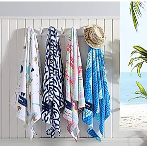 SCOUT Home | Oversized Beach Towel 100% Cotton, Ultra Soft & Absorbent, Fade-Resistant, Medium-Weight, 70 x 40, Waterworld