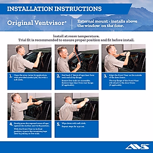 Auto Ventshade [AVS] Outside Mount Ventvisor / Rain Guards | Fits 1999 - 2016 Ford F-250/F-350/F-450/F-550 Super Duty SuperCrew- Smoke, 4 pcs. | 94953