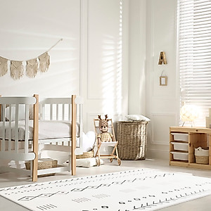 Stylish Baby Play Mat - Soft, Easy to Clean 5.6 x 4 ft. Floor Mat Creates A Safe Play Area for Your Baby Boy or Girl - The Perfect Modern Foam Playmat Fits Nicely with Your Kids Playroom Or Home Decor