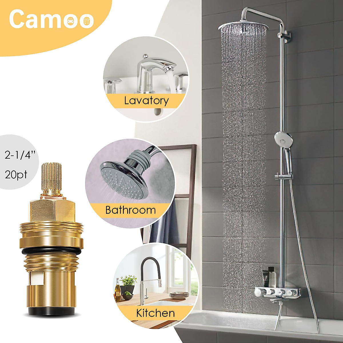 45882000 Hot Cartridge Replacement for Grohe Ceramic cartridge - 1/2" - 1/4 Turn - Anti-Clockwise Open,90 Degrees Right Hand Stop.