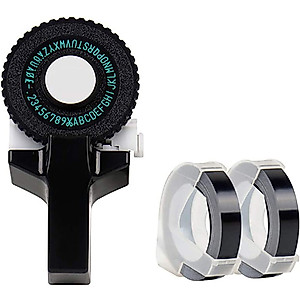 Manual Embossing Label Maker,Embossing Typewriter，Lettering Machine,Refill with Free 2 Tapes