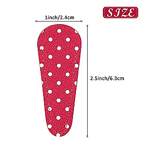 6 Pieces Embroidery Scissors Sheath Polka Dot Scissors Protective Cover Scissors Leather Sheath for Scissors Protection