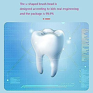 HGR 2Pcs Kids U- Shaped Toothbrush, Manual Toothbrush Oral  Cleaning Tools for Children Training Teeth Cleaning Whole Mouth Toothbrush for Kids (Aged 2~6)