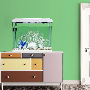 MyLifeUNIT Aquarium Plants, 7 Pack Artificial Coral Ornament for Fish Tank Decorations (White)