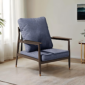 PATIOHIT Outdoor Chair Cushions Waterproof Indoor Furniture Seat Cushions Patio Cushions for Sofa Couch Outdoor Furniture with Removable Cover Deep Seat & Back Cushion (22 x 21 Inch, Sky)