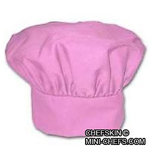 CHEFSKIN Adult Set Apron + Hat Pink, Ultra Lightweight Cool & Comfortable