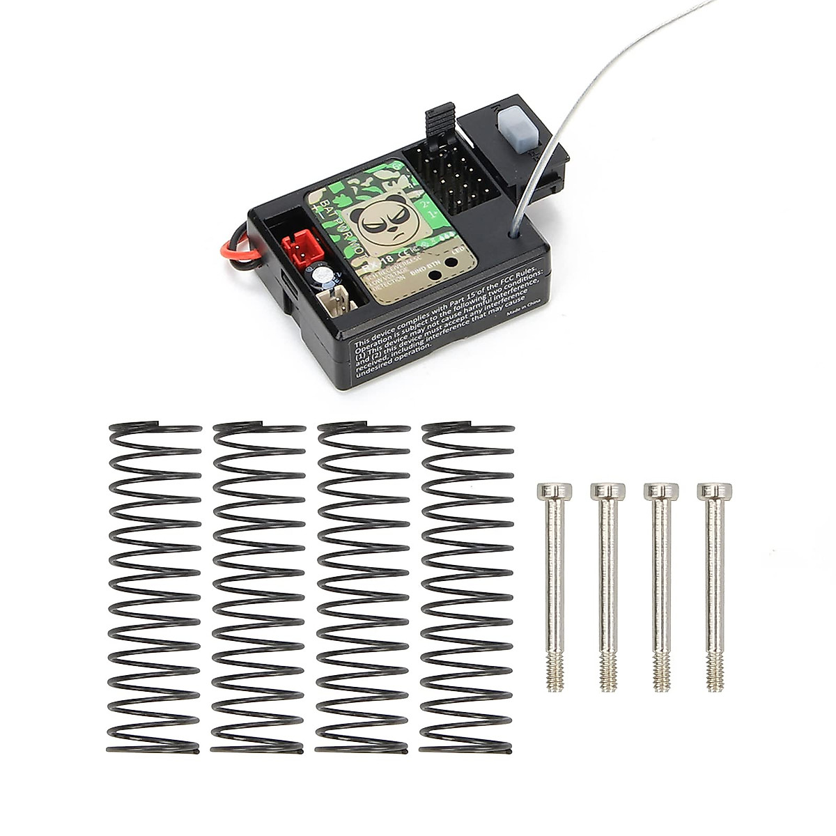 PANDA HOBBY Spring Kit and ESC Receiver/Electronic Speed Control Unit - RX-18 fits Tetra 1/24 w/T-8198A Transmitter