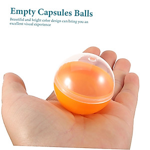 Yardwe 50pcs 50pc Colorful Translucent Gashapon Shell Vending Machine Candy Box Child Plastic Bulk