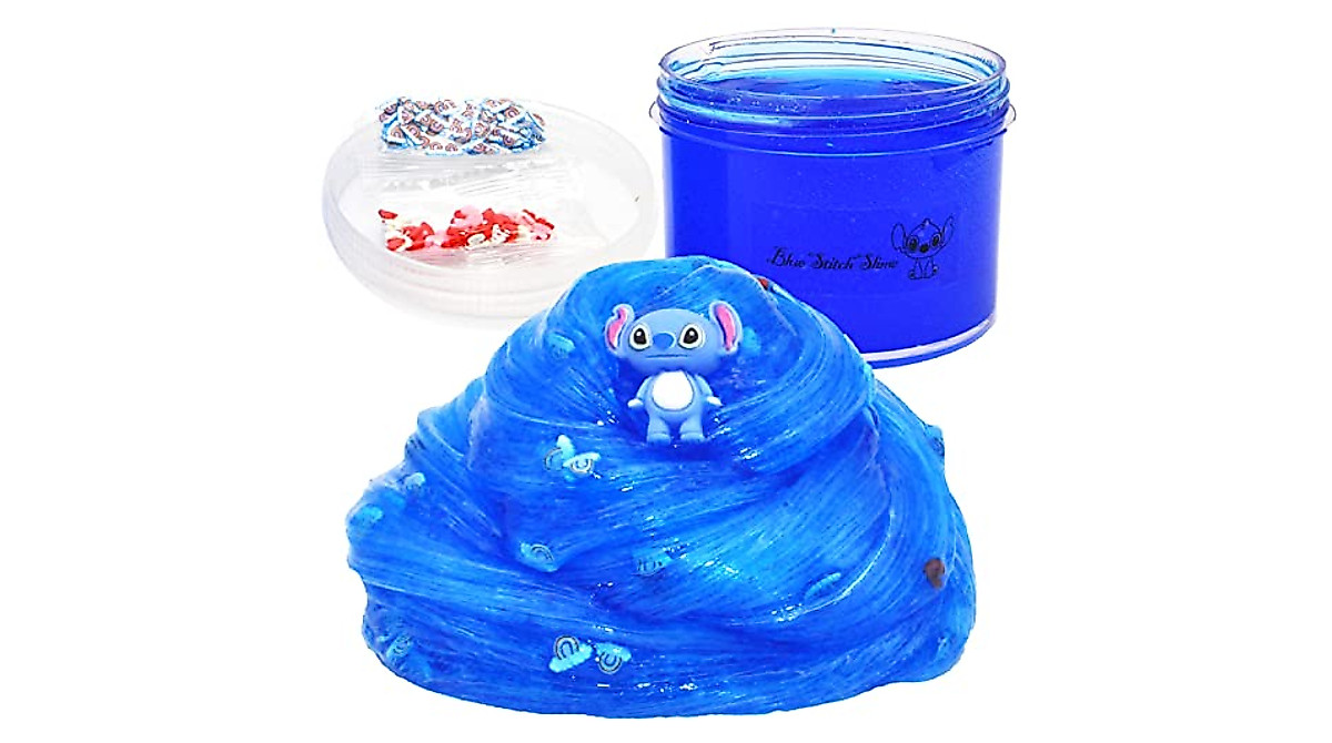 HFCHUPIN Blue Crunchy Crystal Slime - Super Soft Kids Toy