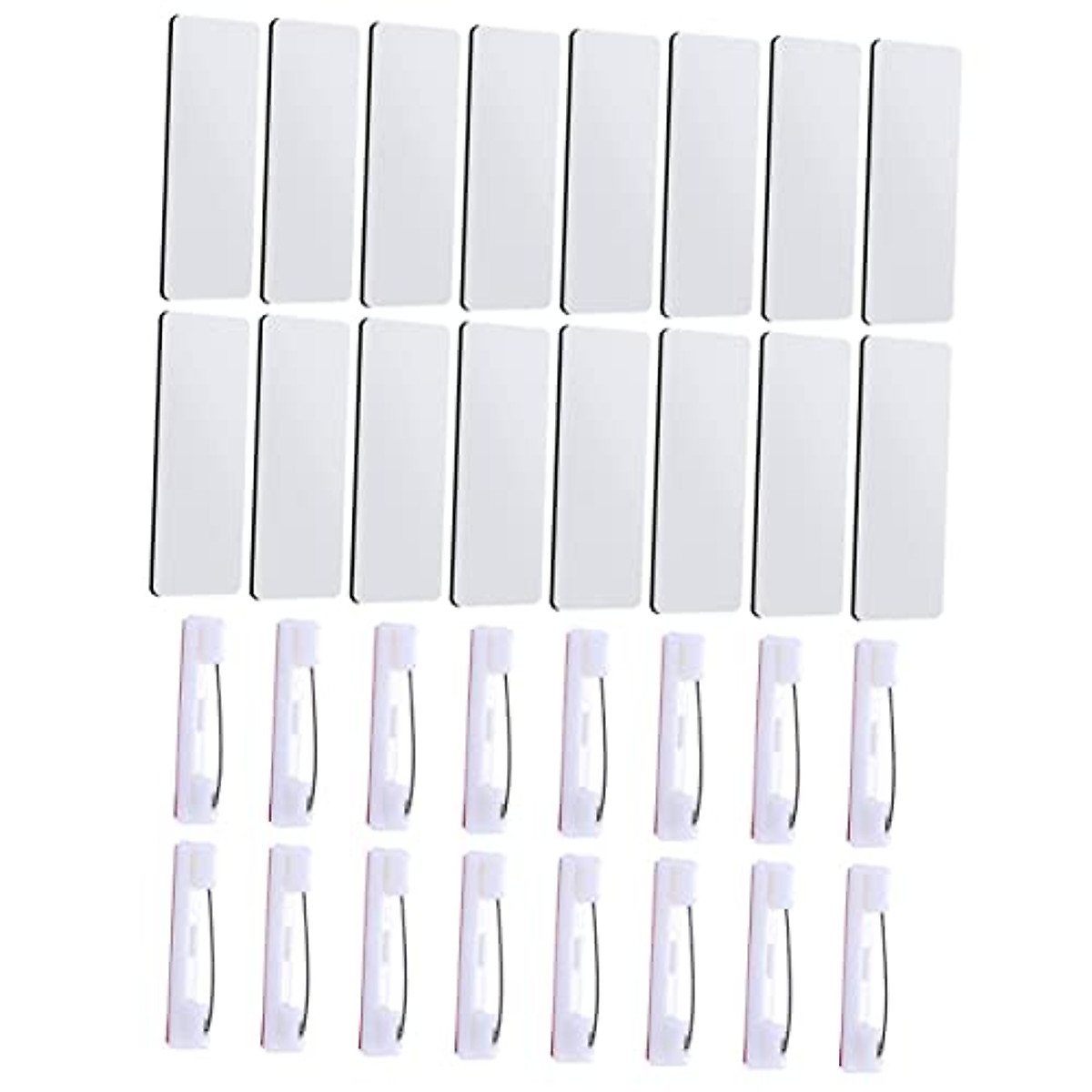 STOBOK 96 Pcs Office Gifts Gifts Office Magnets nametags Labels Name tag pin Custom Name Badge Stocking Name Tags Wood self Made Reel Crafting Supplies LED Name Card Metal