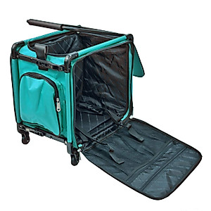 Tutto Serger Tote on Wheels (Turquoise, 17")