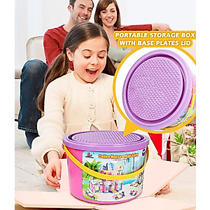 Friends Hair Salon Coffee House Building Kit, Hairdressing Café Shop Building Set with Storage Box, Creative Roleplay Building Blocks Toy Birthday Gifts for Kids Girls Aged 6-12 (1059 Pieces)