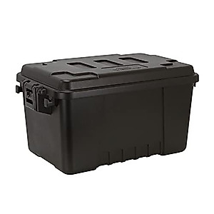 Plano Sportsman Trunk, Black, Small, Lockable Storage Box, Airline Approved Sportsman Trunk, Hunting Gear and Ammunition Bin, Heavy-Duty Containers for Camping, 56-Quart